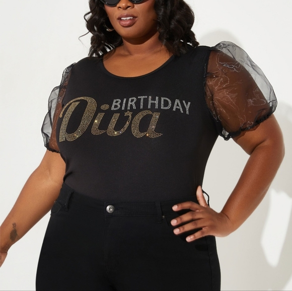 Ashley Stewart | Tops | Birthday Diva Shirt Size 82 | Poshmark